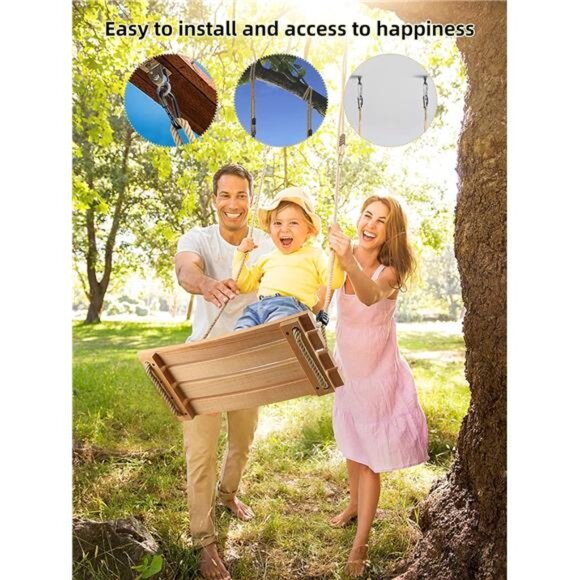 Toys | Wood Tree Swing Seatindoor Outdoor Rope Wooden Swingset For Children Adult Kids | Poshmark